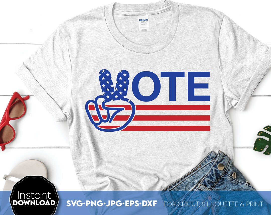 Vote USA Flag SVG: Patriotic Election Design (digital Files) - Etsy