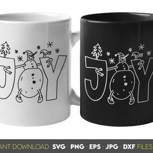Joy Snowman Svg Merry Christmas Snowman Face Svg Funny Snowman Ornament ...