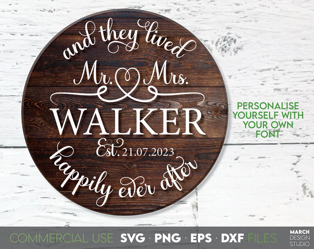 Wedding Welcome Sign SVG, Mr and Mrs Last Name Cut File, Digital ...