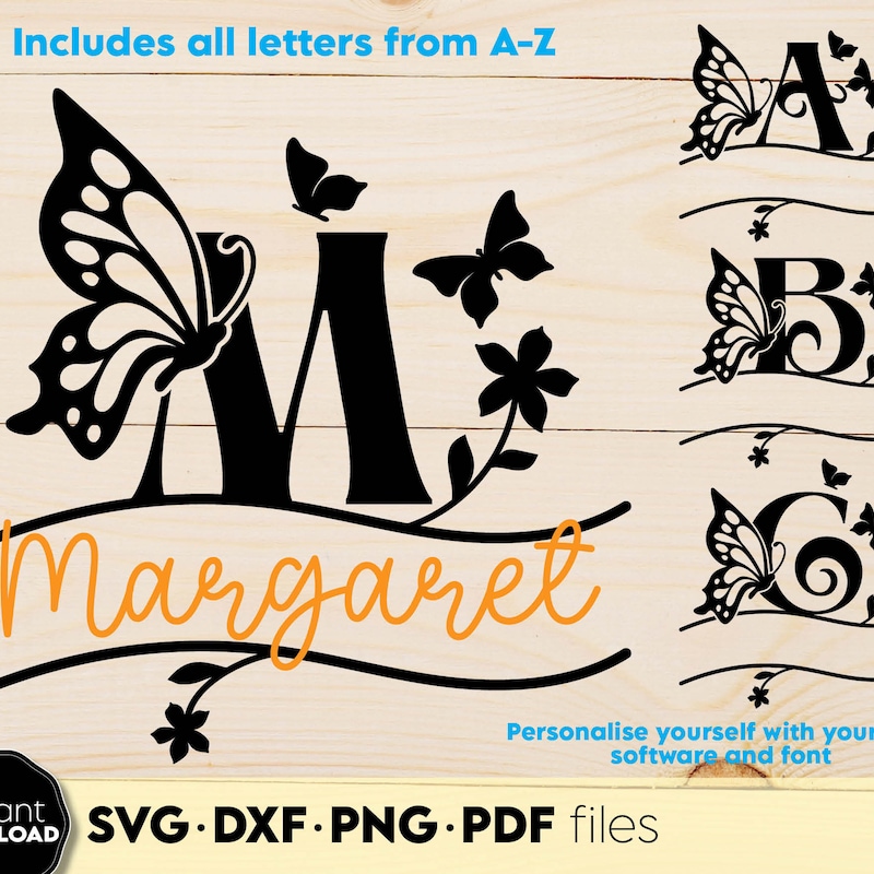 Butterfly Monogram - Etsy