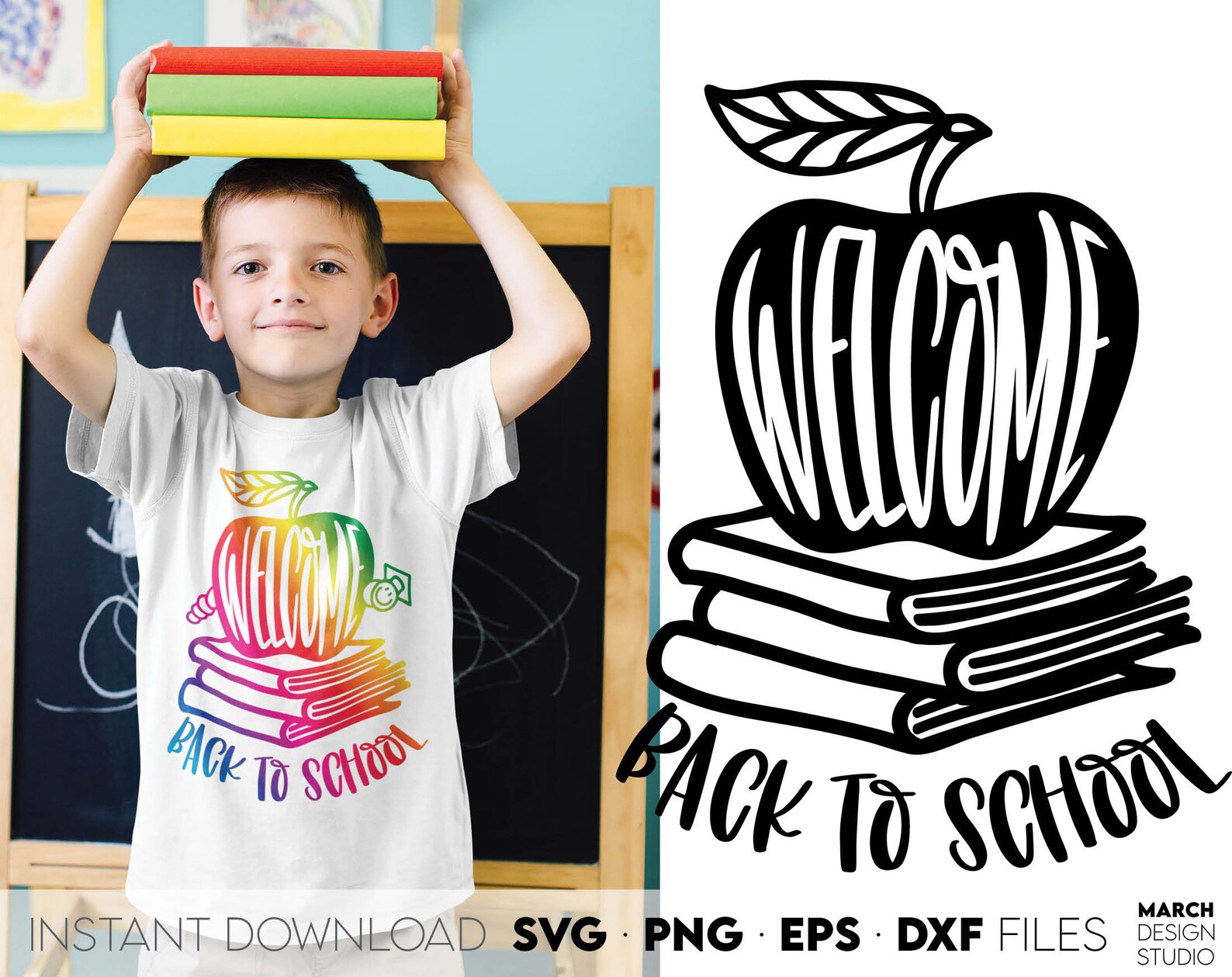 Welcome Back to School PNG Back to School SVG Cut Files - Etsy