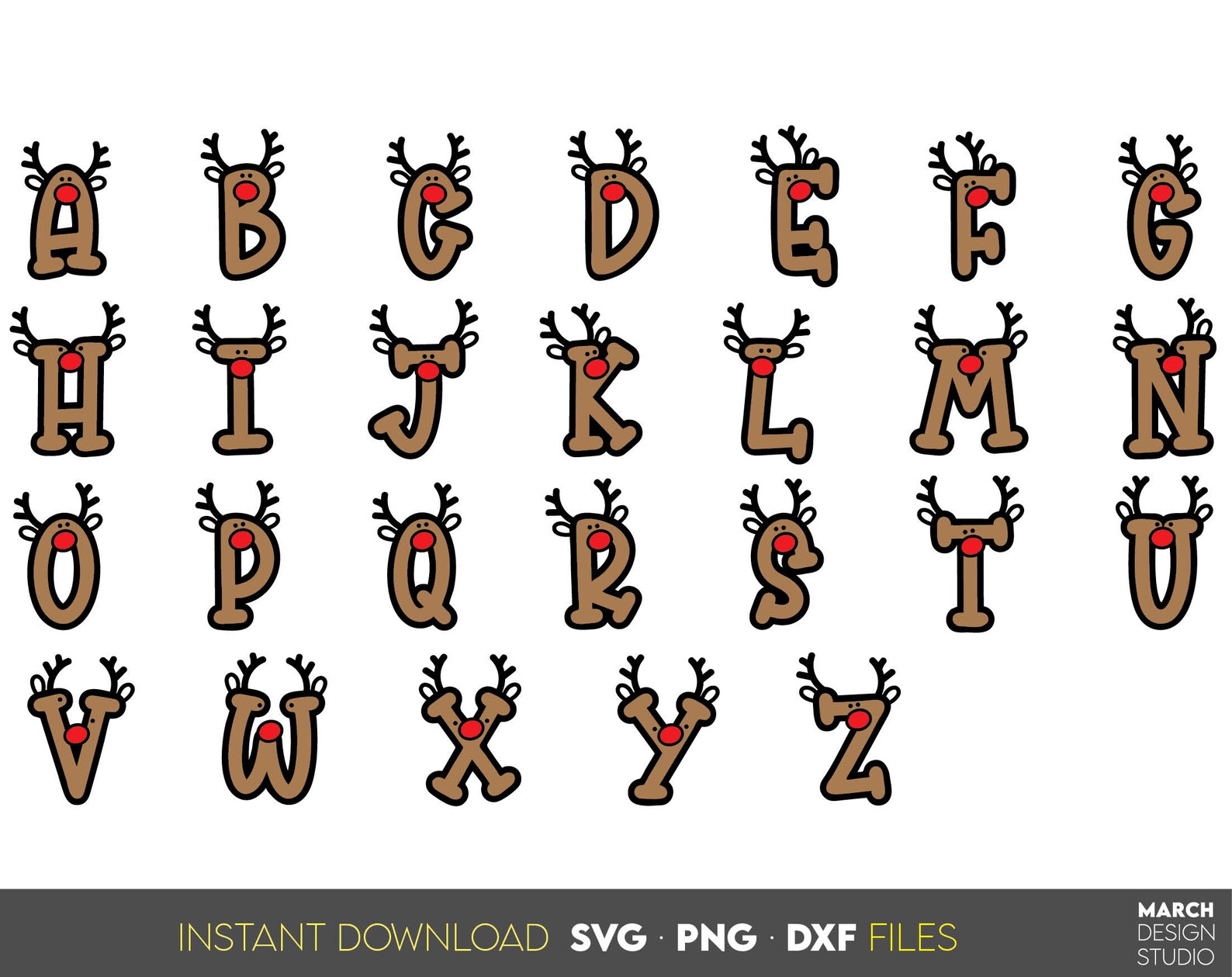 Christmas Alphabet Doodle Letters Png Svg Uppercase Alphabet - Etsy