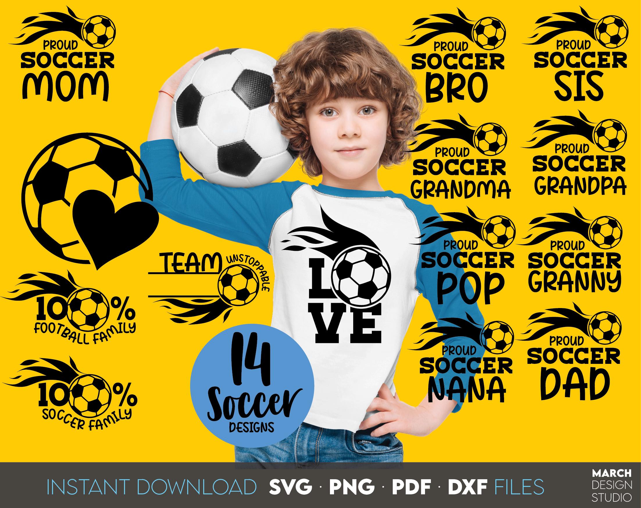 Soccer Family SVG PNG Bundle, Mom, Dad, Sister, Brother Quotes, Digital ...