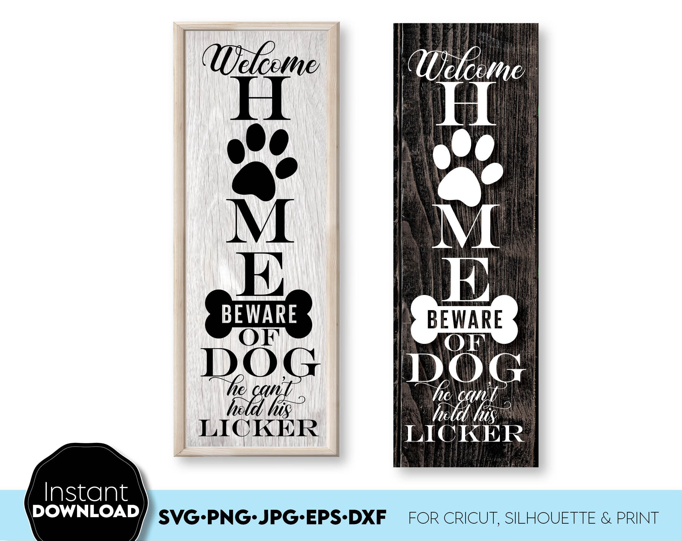 Welcome Sign SVG Dog Lover Svg Dog Svg Vertical Welcome Sign | Etsy Canada