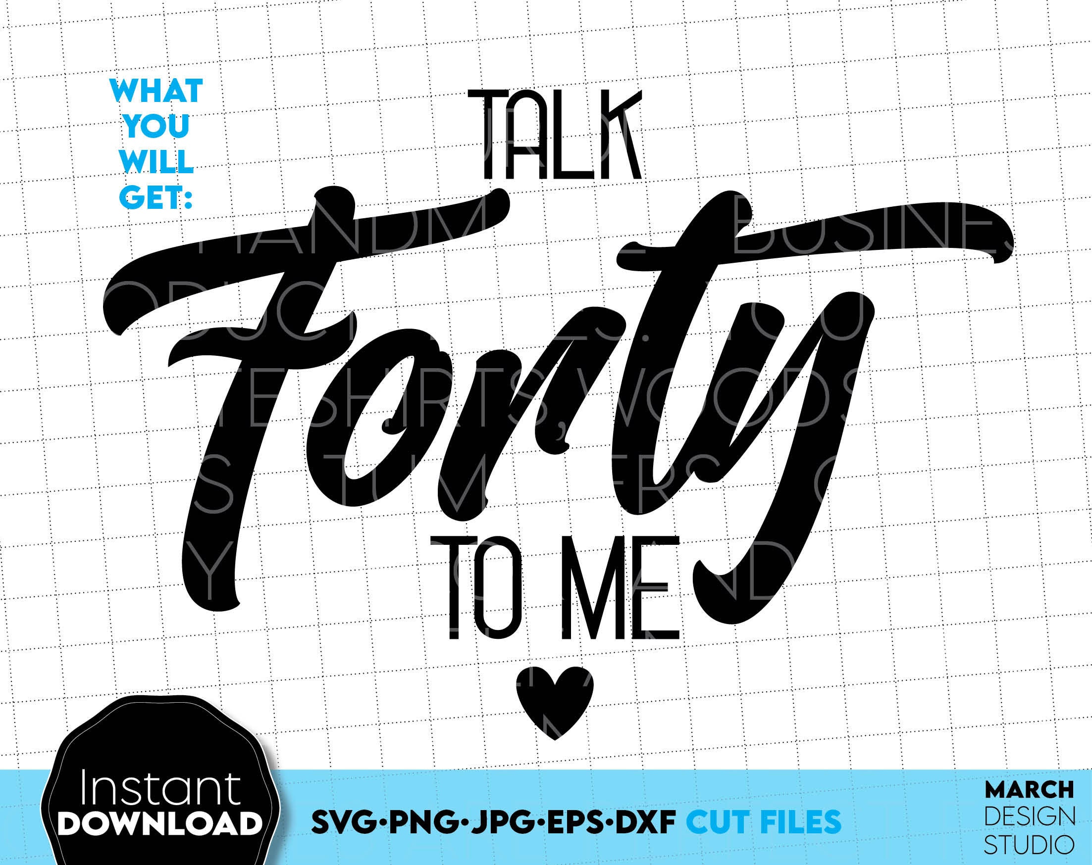 Talk Forty to Me SVG 40th Birthday Svg Forty Birthday SVG 40th | Etsy