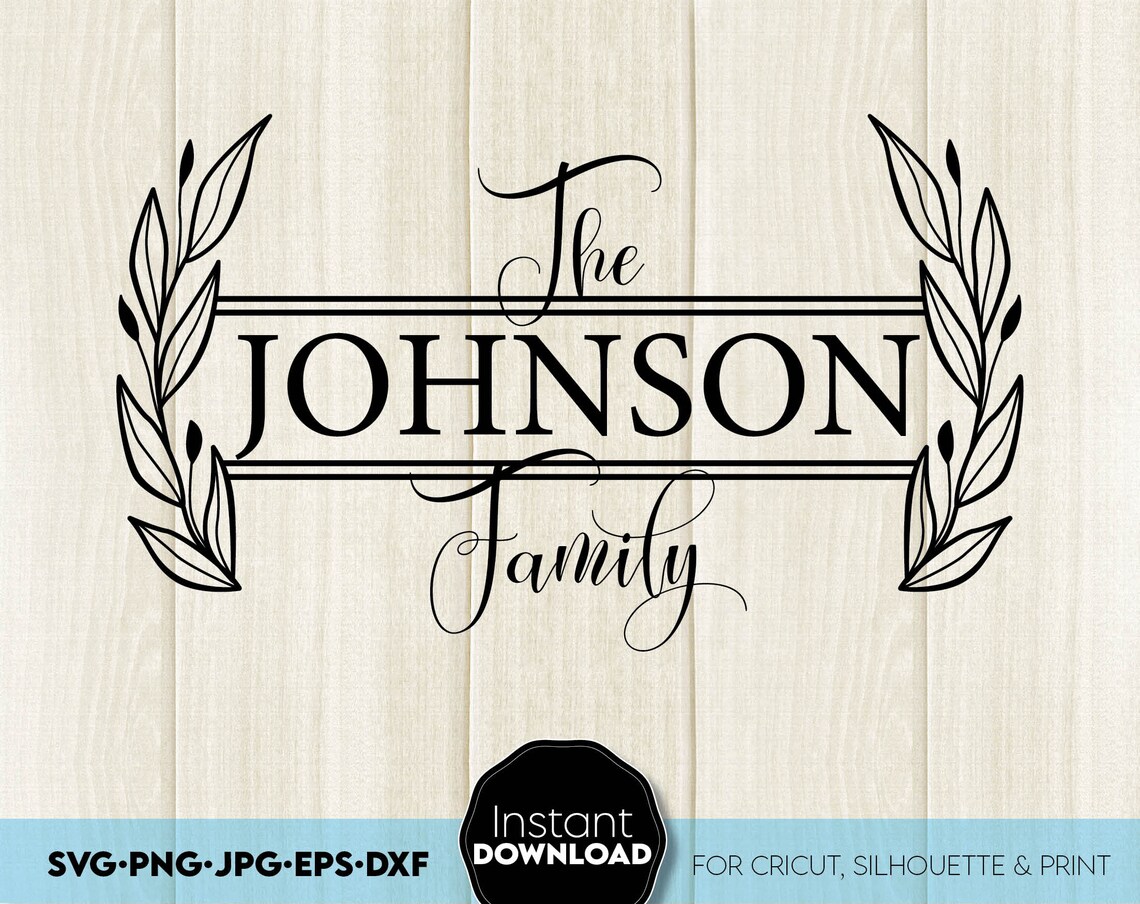 Family Monogram SVG Last Name Monogram SVG Monogram SVG - Etsy