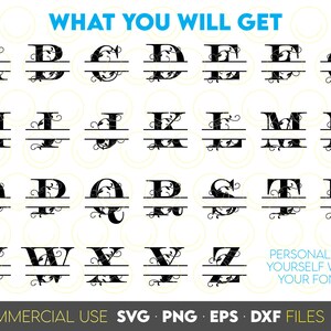 Split Monogram SVG | Monogram SVG | Family Monogram SVG | Split Letters ...