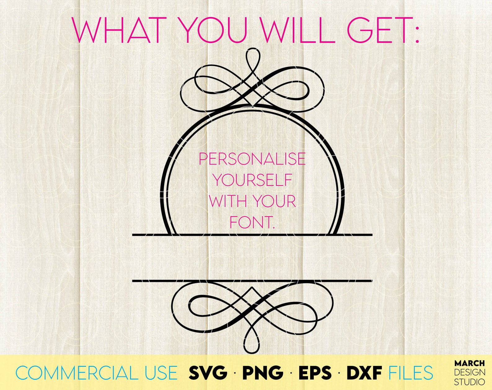 Monogram Frame SVG Split Monogram Frame SVG Family - Etsy