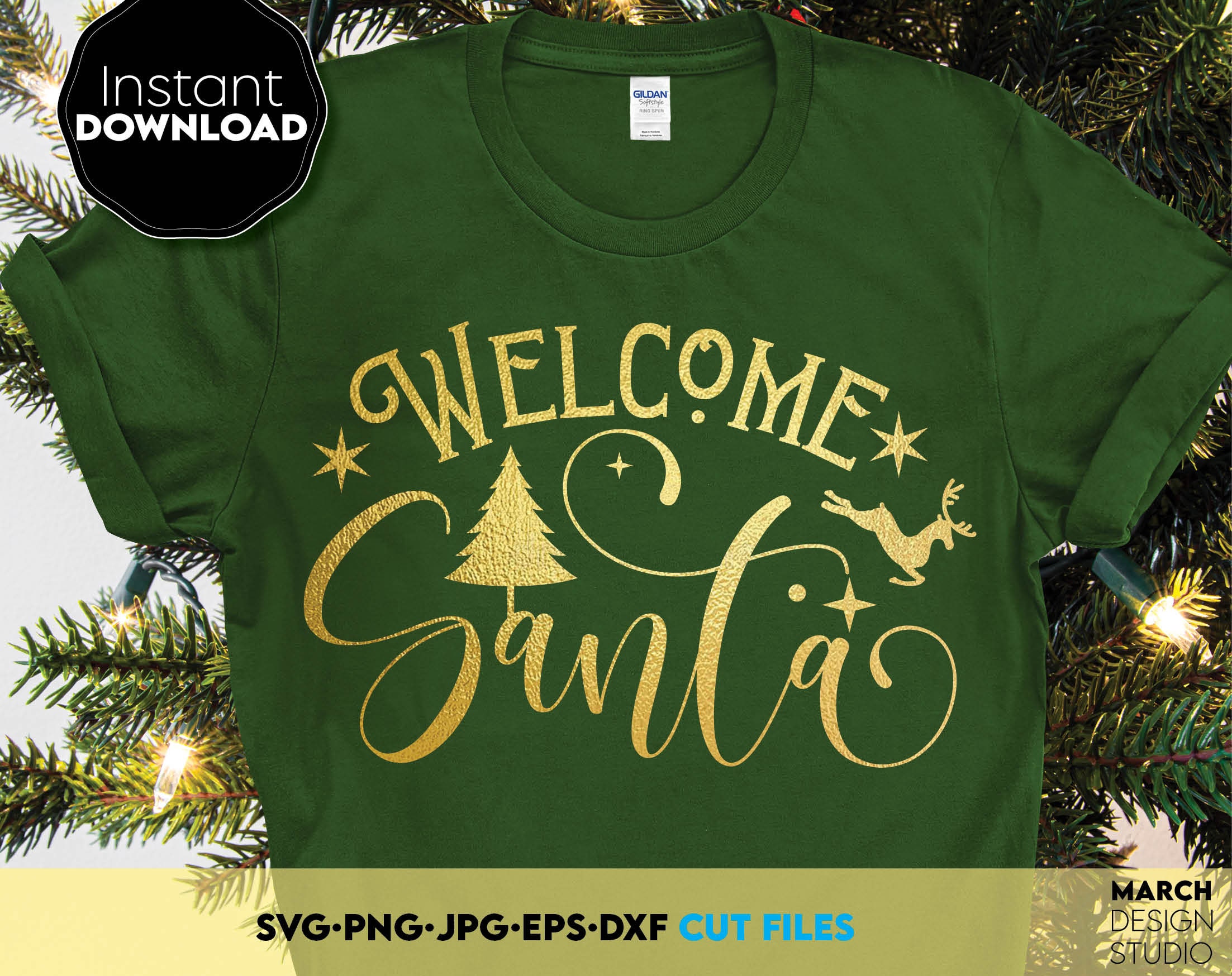 Welcome Santa Sign SVG Christmas Welcome Sign SVG - Etsy