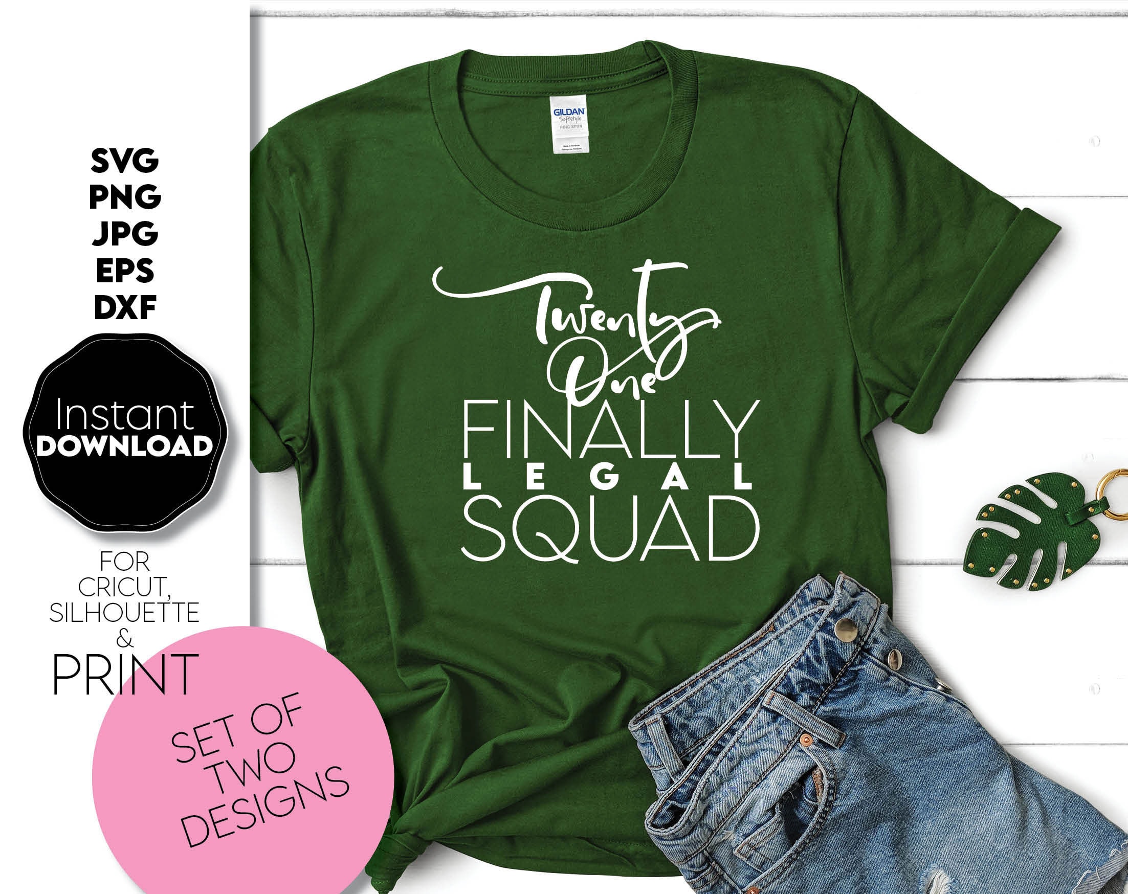 Twenty First Birthday Set SVG Finally Legal 21st Birthday 21 - Etsy