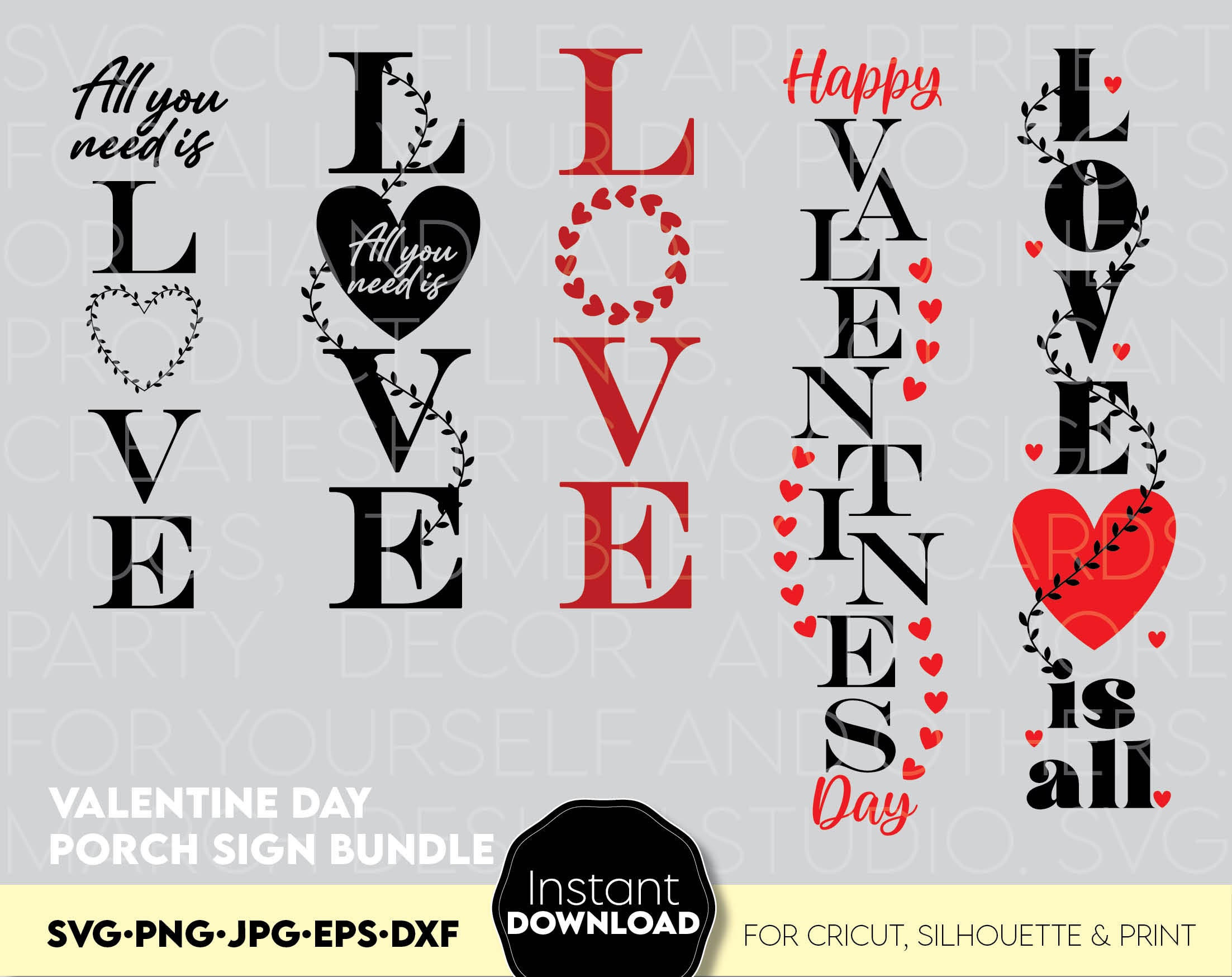 Valentine Day SVG Bundle Valentines Day SVG Sign Valentine - Etsy