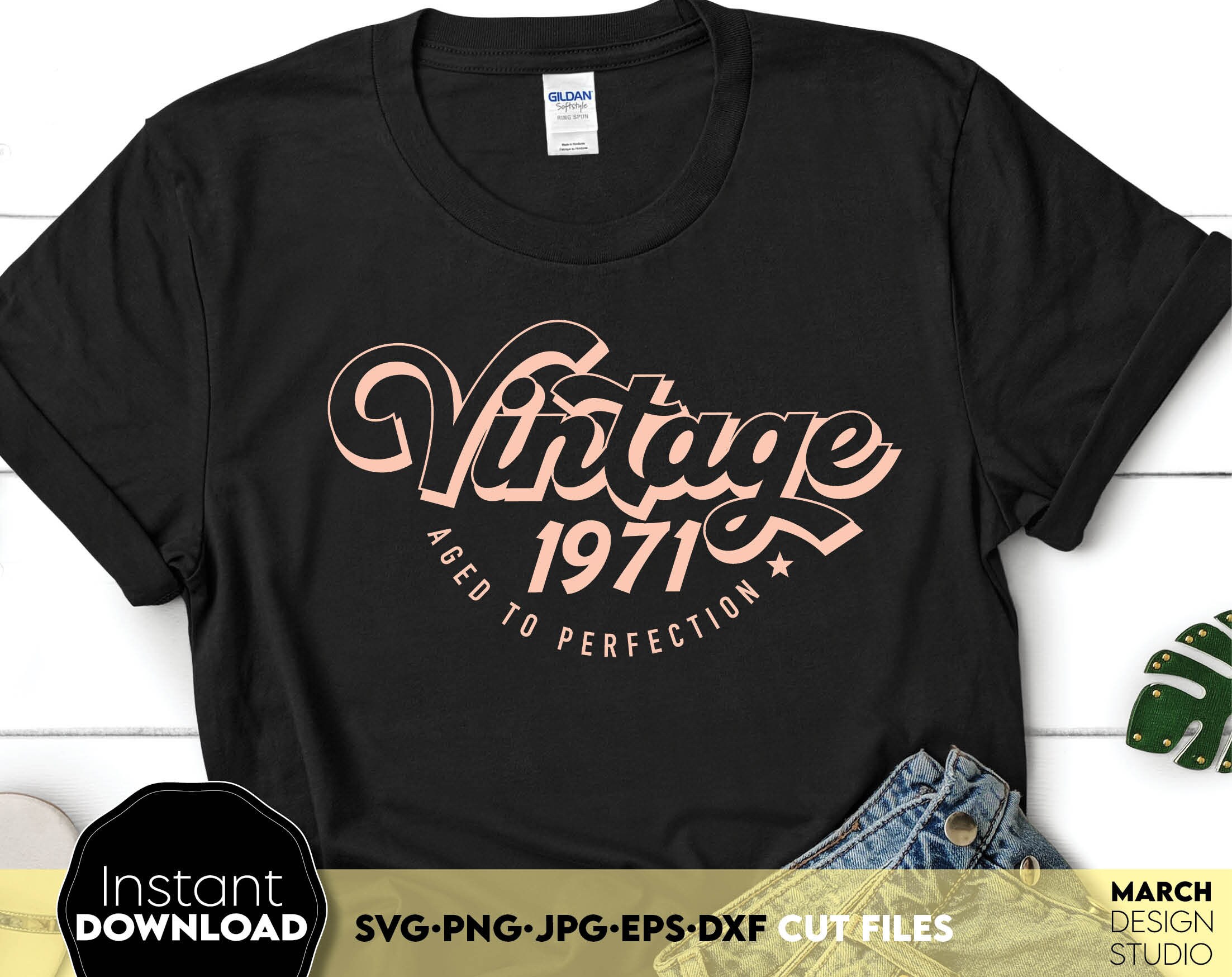 Vintage Birthday 1971 Shirt SVG 1971 Birthday SVG Funny - Etsy