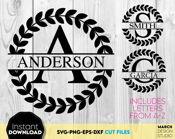 Split Monogram Bundle SVG Split Monogram SVG Split Letters Svg - Etsy