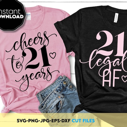 21st Birthday SVG 21st SVG 21 Birthday Svg Cheers to 21 - Etsy