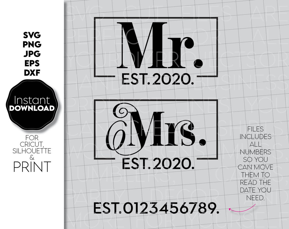 Mr and Mrs Sign Svg Mr and Mrs Shirt Svg Png Wedding - Etsy