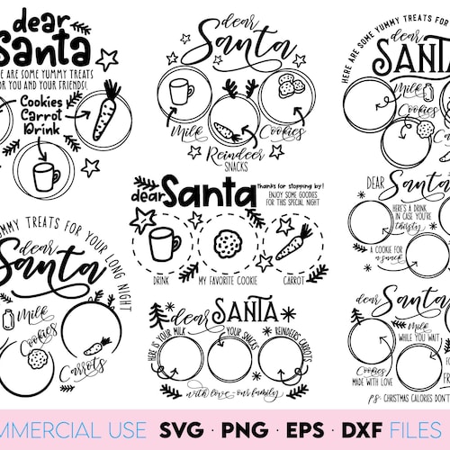 Dear Santa Tray Svg Png Christmas Tray Svg Tray for Santa - Etsy