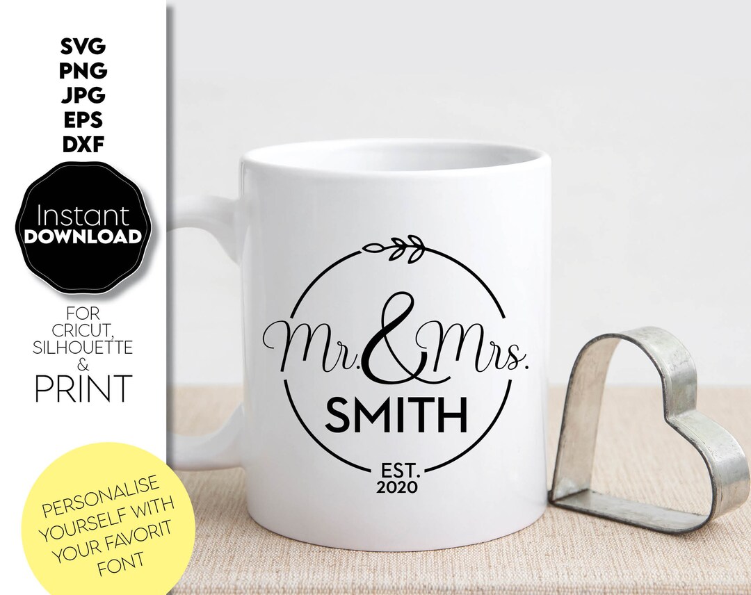 Mr and Mrs Est. 2024 Svg Mr and Mrs Circle Sign Svg - Etsy