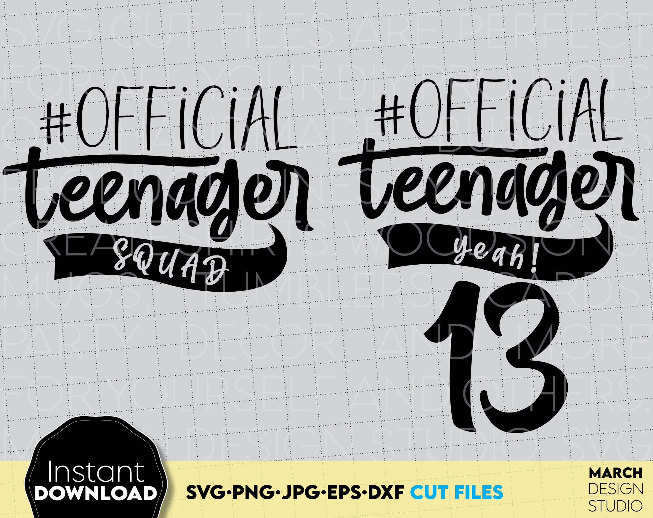 Official teenager SVG 13th Birthday Thirteen Svg 13th Svg | Etsy