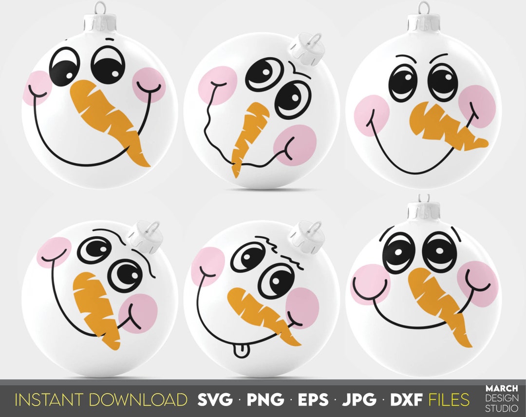 Snowman Face SVG, Christmas Snowman SVG, Winter Holiday Snowman SVG ...