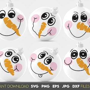 Snowman Face SVG, Christmas Snowman SVG, Winter Holiday Snowman SVG ...