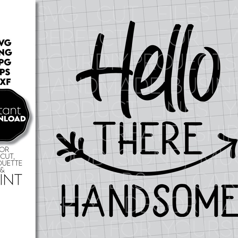 Hello Handsome - Etsy