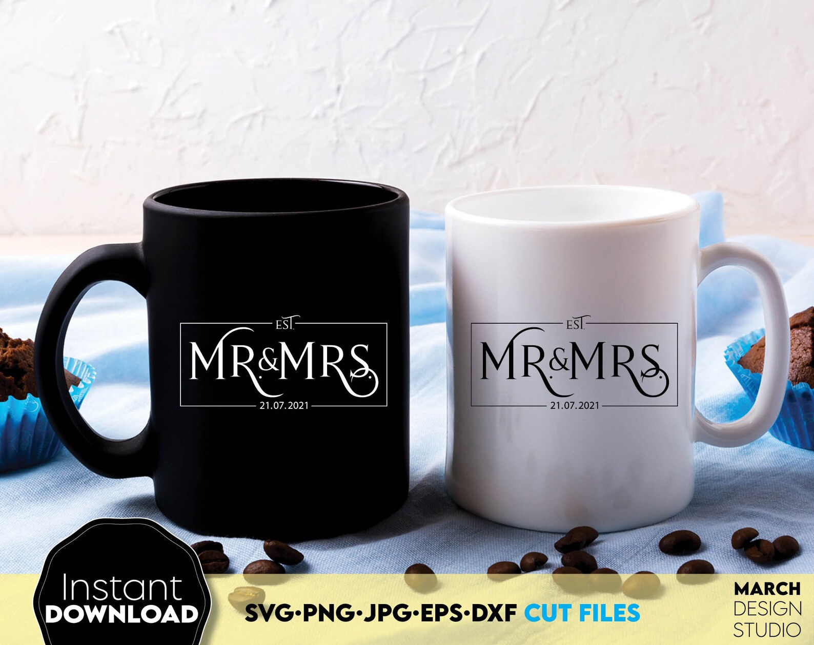 Mr and Mrs SVG Mr and Mrs Est 2021 SVG Mr & Mrs SVG Wedding | Etsy