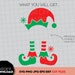 Elf SVG Elf Monogram SVG Christmas Monogram SVG Christmas Svg Split ...