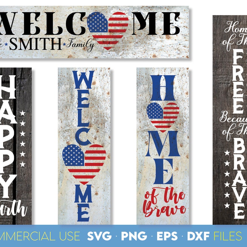 Patriotic Porch Sign - Etsy