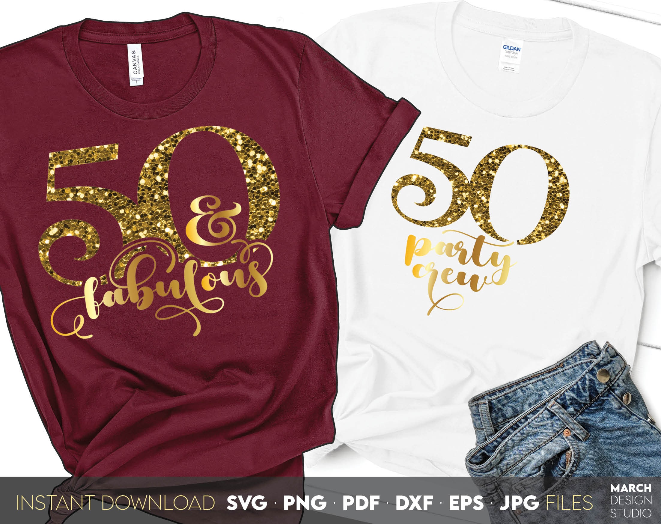 50 and Fabulous Svg 50 Birthday Party Crew Svg 50th Birthday - Etsy ...