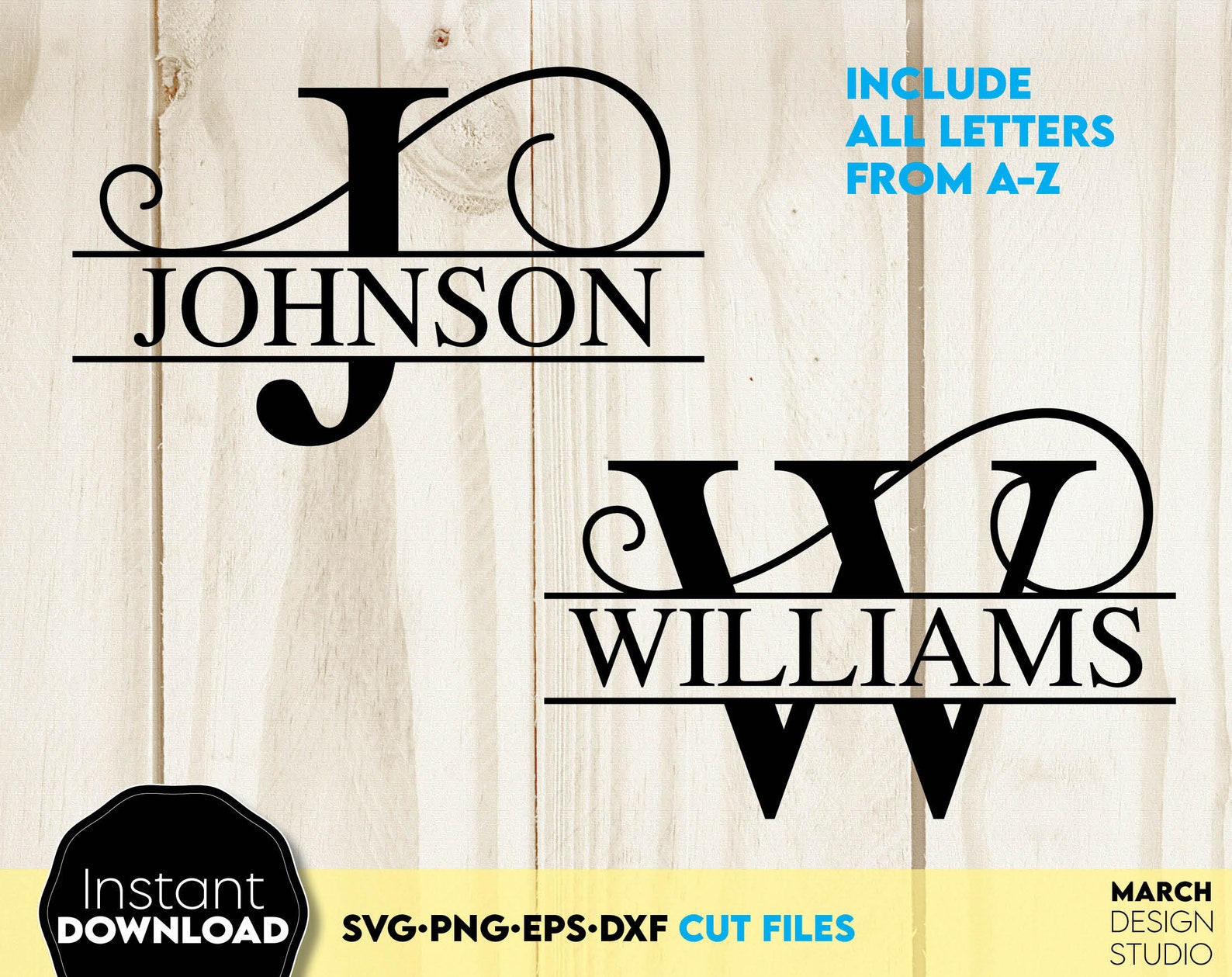 Split Monogram SVG Monogram SVG Family Monogram SVG Split Letters Svg ...