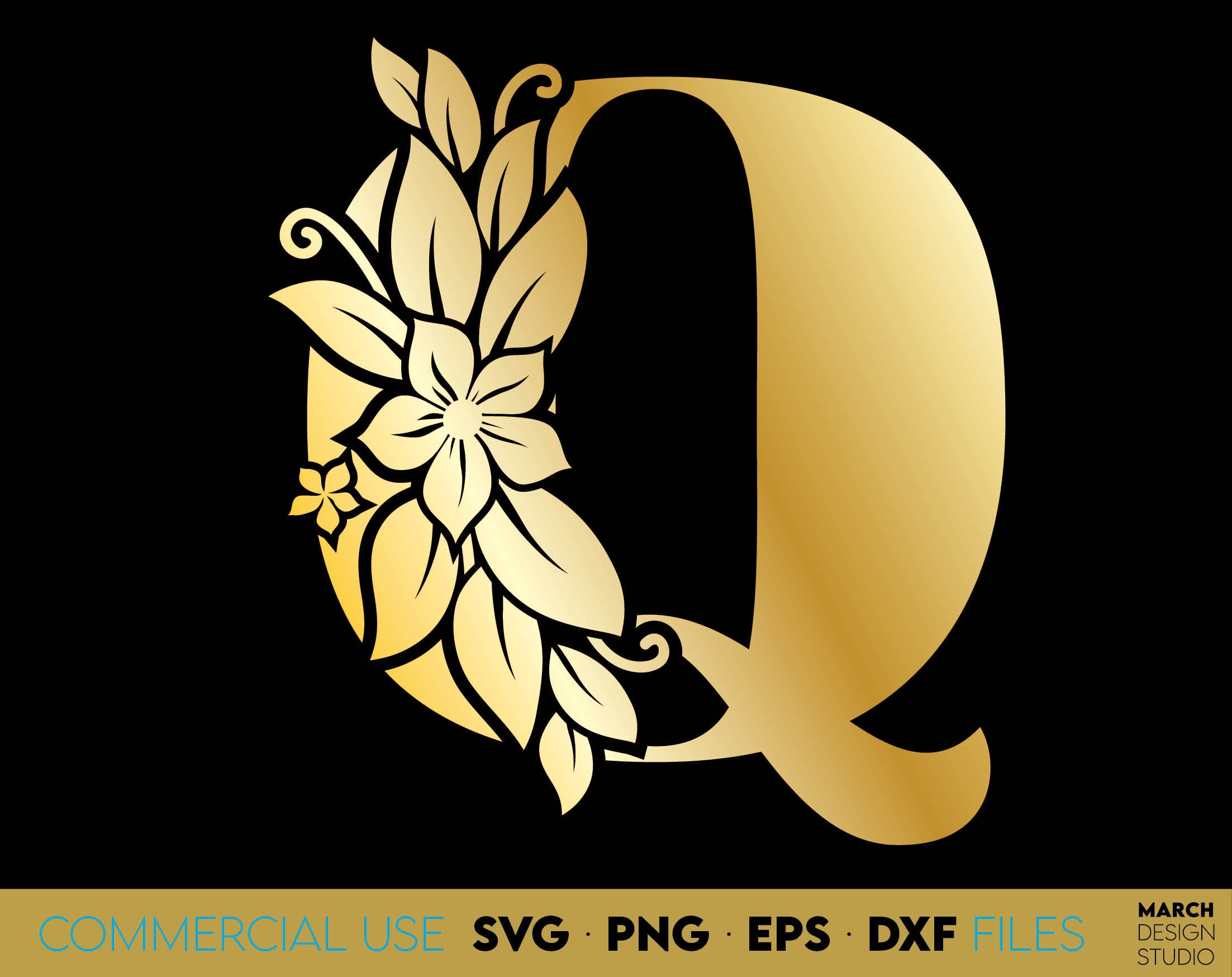 Floral Monogram SVG Bundle Flower Letters SVG Floral - Etsy