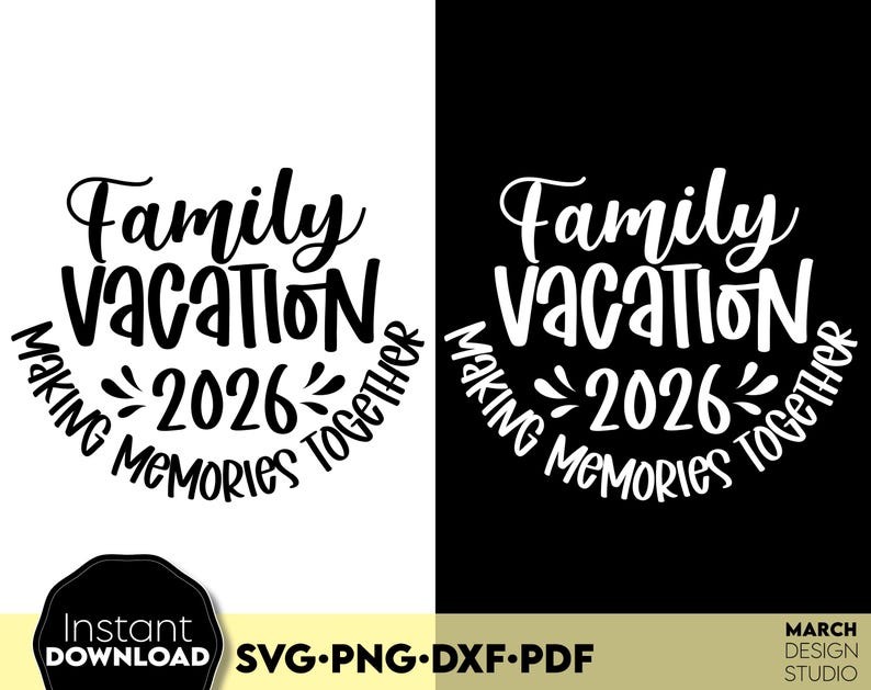 Family Vacation 2026 SVG: Matching Trip Shirt Design (digital Download ...