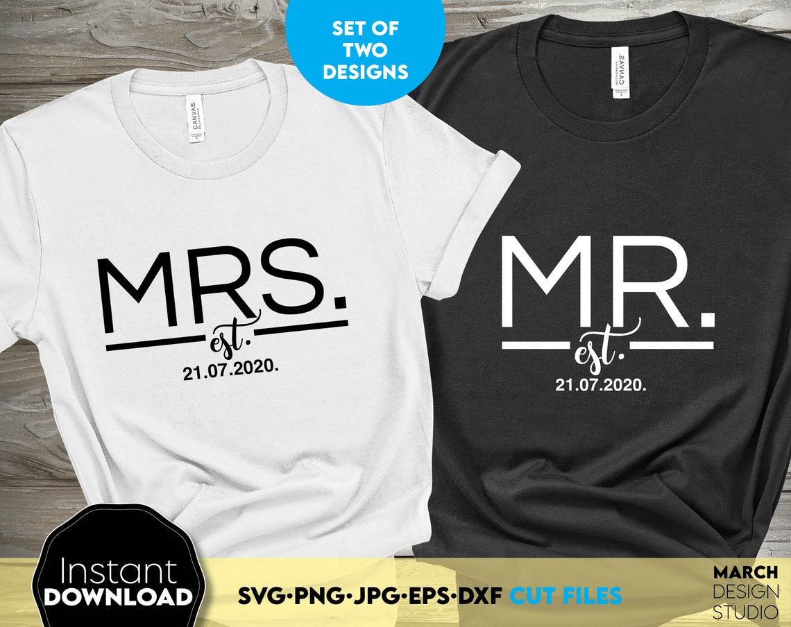 Mr and Mrs SVG Mr & Mrs SVG Mr and Mrs Shirts SVG Wedding - Etsy
