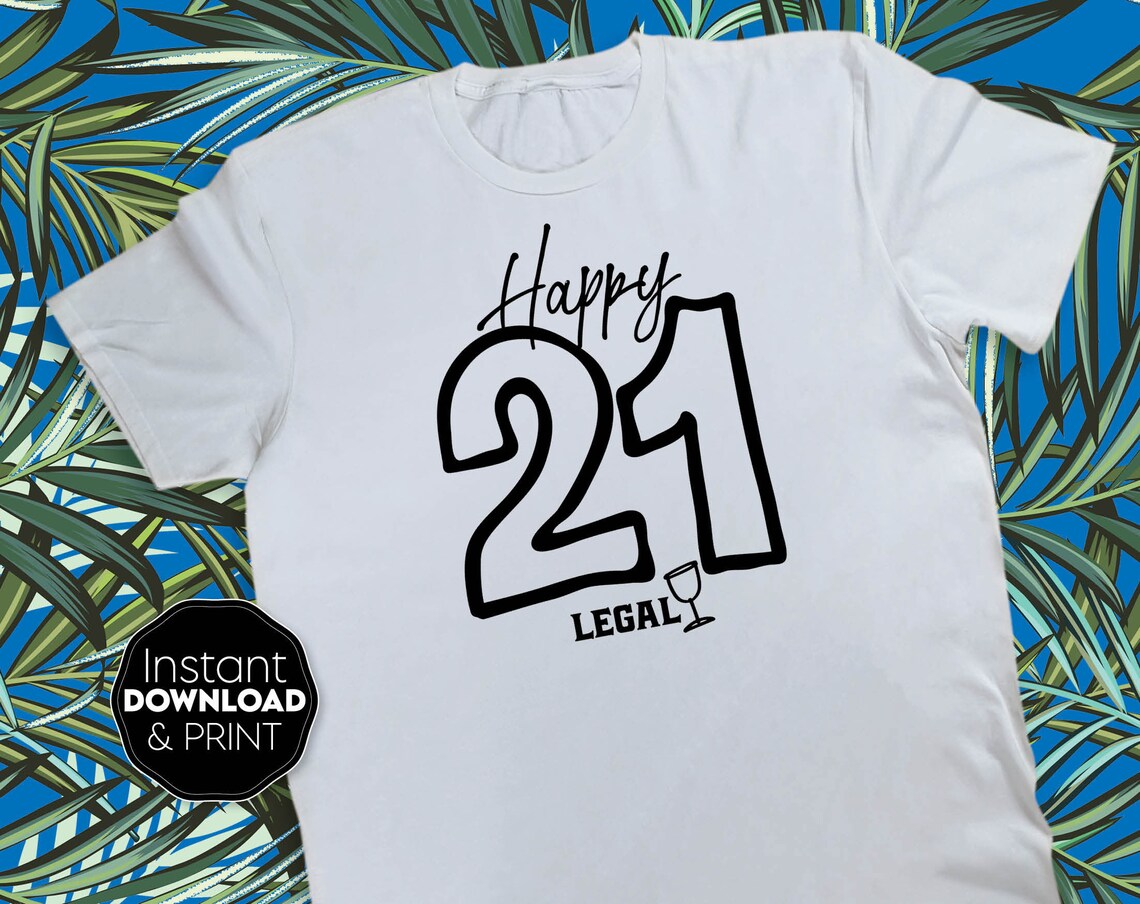 21st Birthday SVG Happy 21st Birthday SVG 21st SVG 21 - Etsy