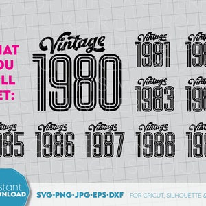 Vintage Shirt Svg | Aged to Perfection Png | Vintage Classic Birthday ...