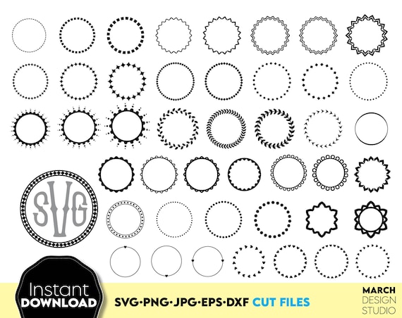Circle SVG Bundle Circle Monogram SVG Frames Circle SVG | Etsy Canada