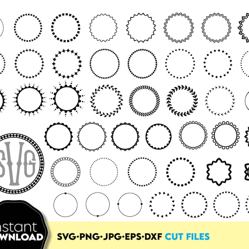 Circle Svg - Etsy
