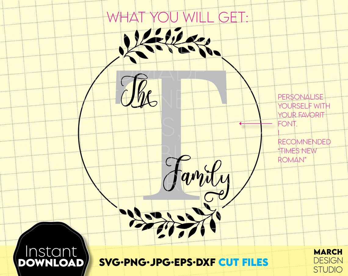 Letter T Monogram SVG Last Name Monogram SVG Wedding - Etsy