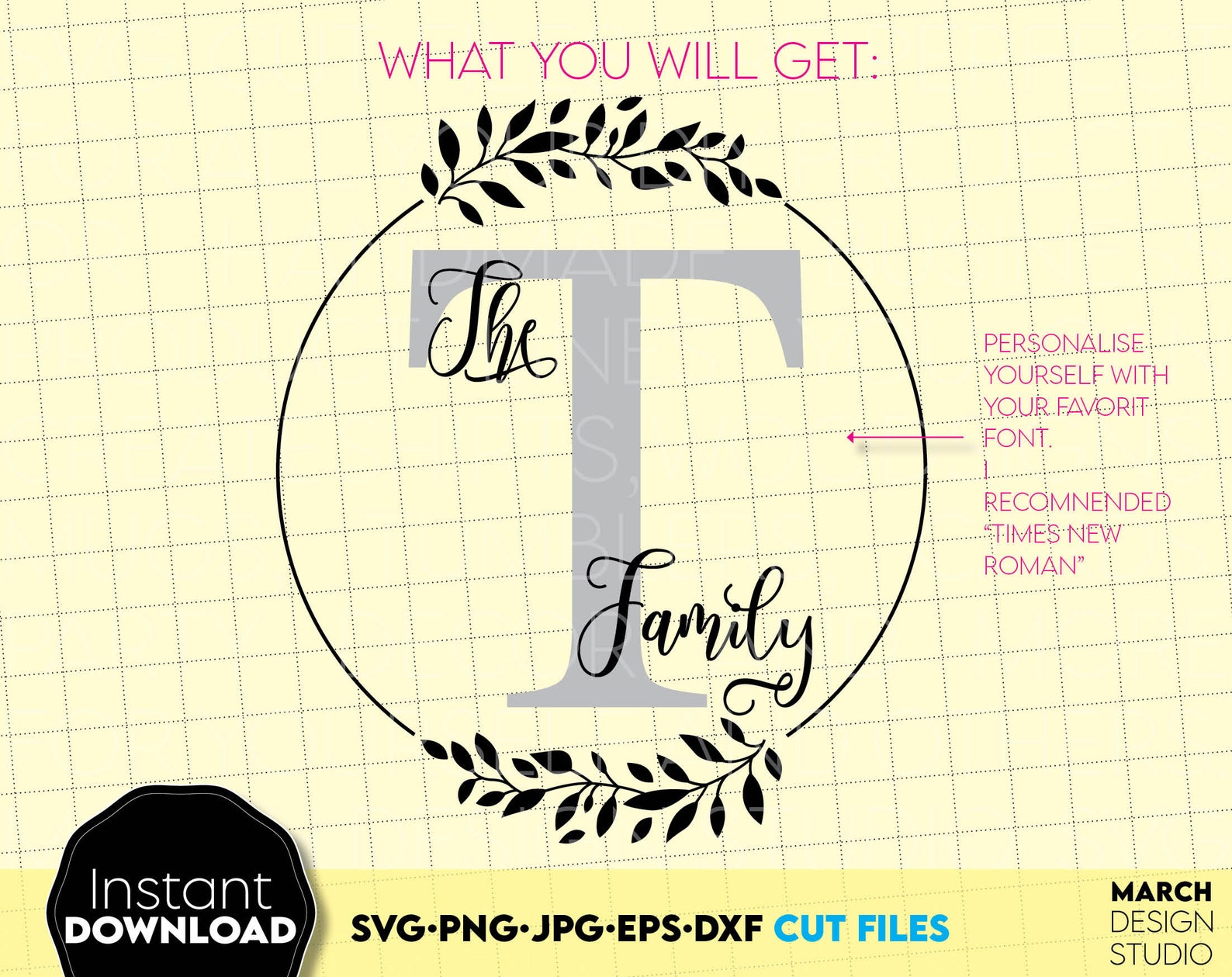 Letter T Monogram SVG Last Name Monogram SVG Wedding - Etsy