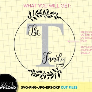 Letter T Monogram SVG, Last Name Monogram SVG, Wedding Monogram SVG ...