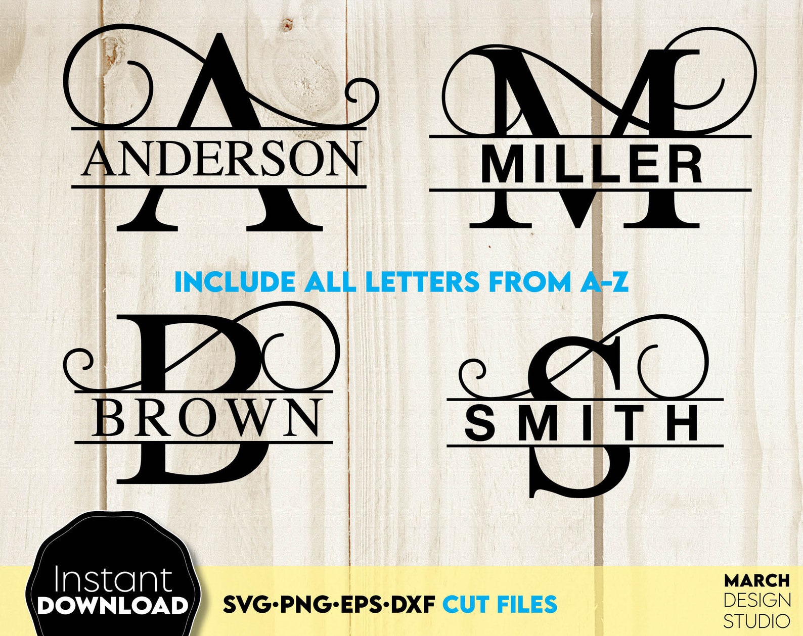 Split Monogram SVG Monogram SVG Family Monogram SVG Split Letters Svg ...