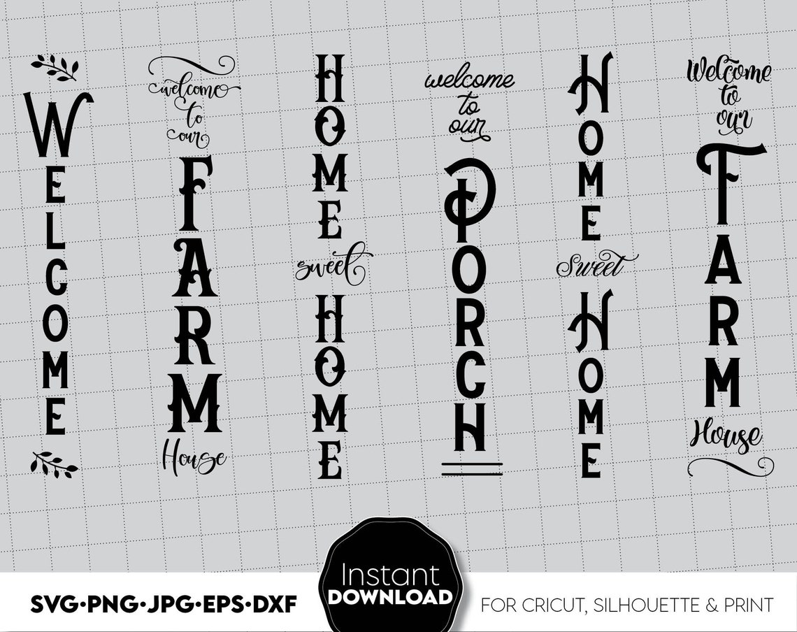 Vintage Welcome Sign SVG Bundle Front Porch Sign SVG | Etsy