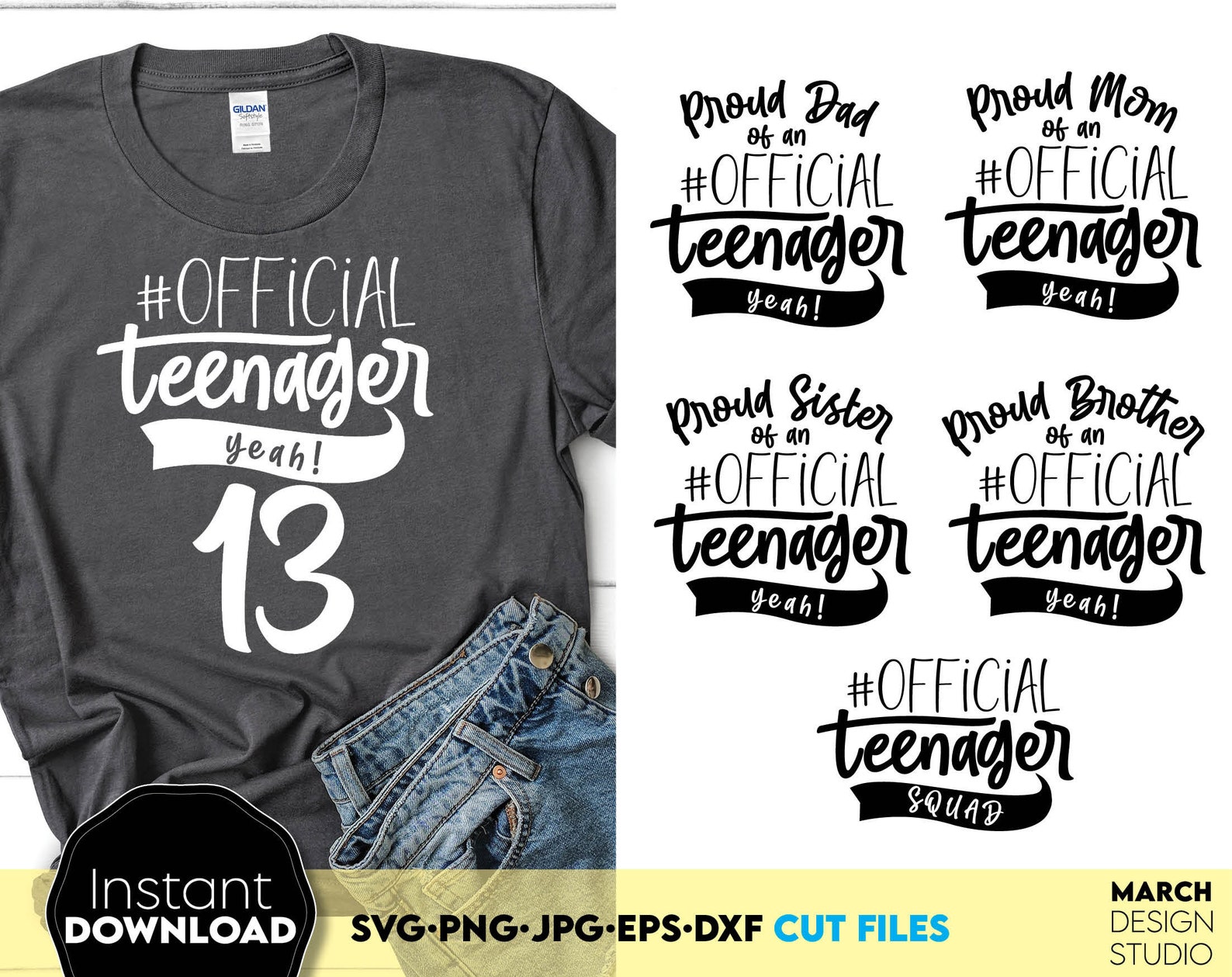 Official Teenager SVG 13th Birthday SVG Bundle 13th - Etsy