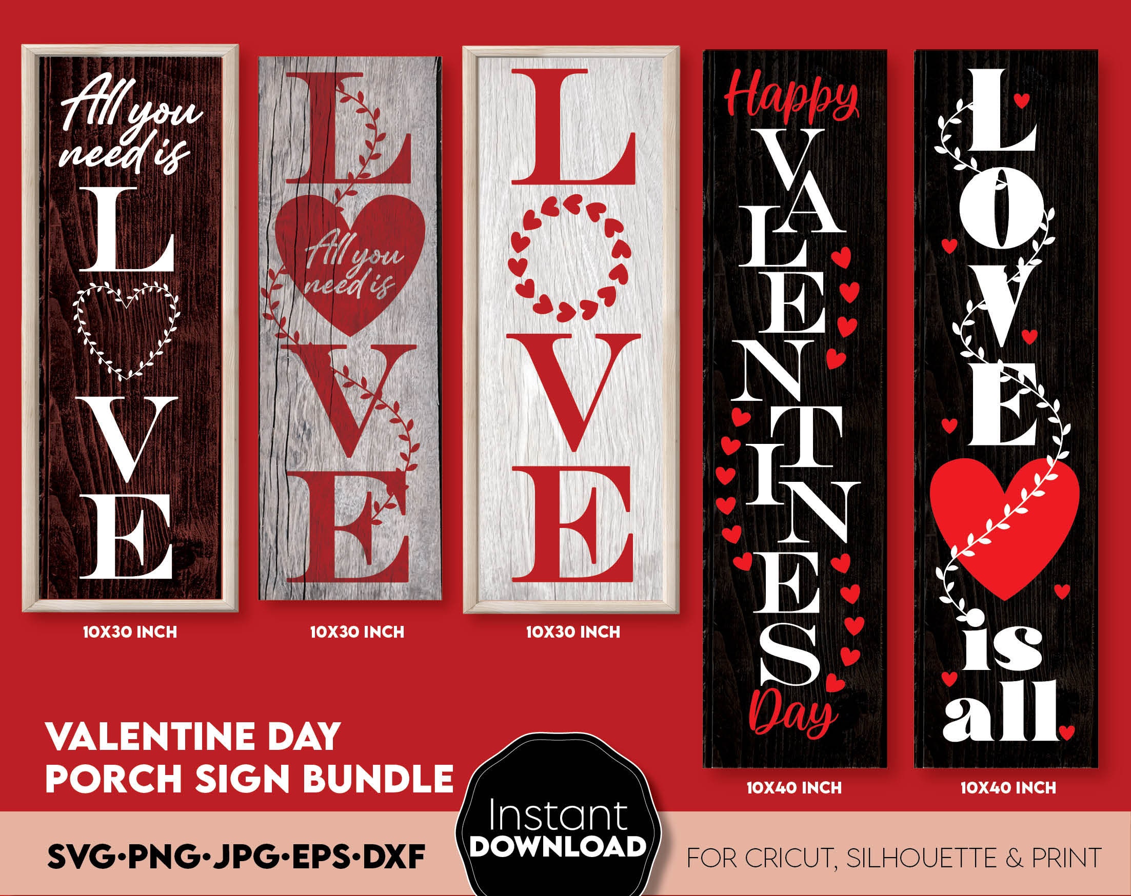 Valentine Day SVG Bundle Valentines Day SVG Sign Valentine - Etsy
