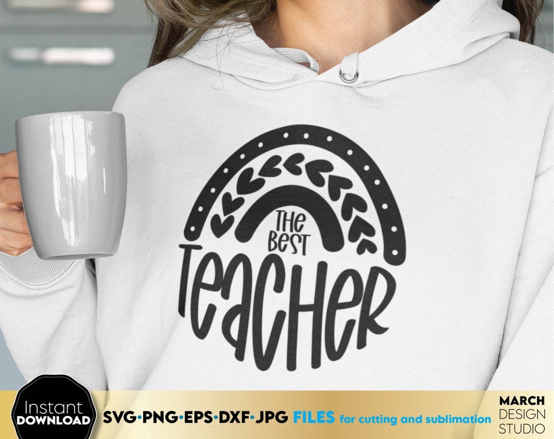 Teacher Rainbow SVG PNG: Boho Teacher Appreciation (digital Download ...