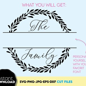 Last Name Monogram Svg, Personalized Name Svg, Monogram Last Name Svg ...