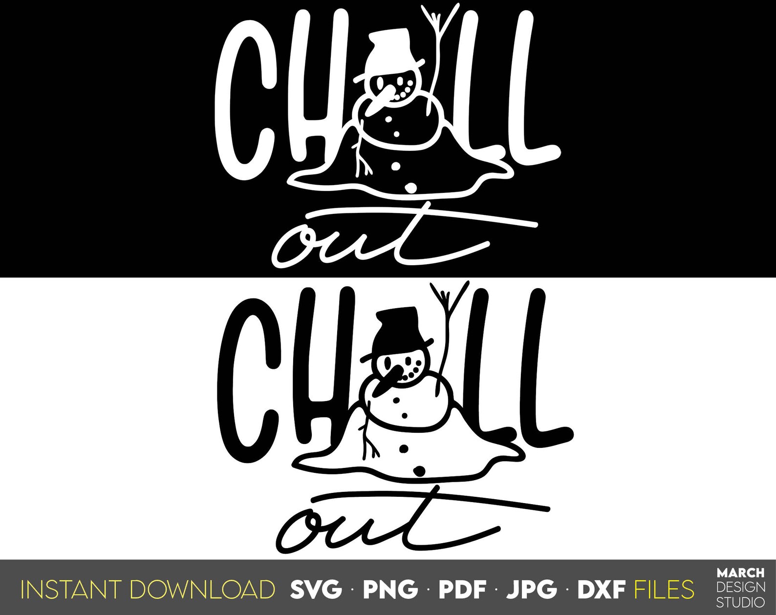 Chill Out Snowman Svg Png Melting Snowman Svg Funny - Etsy