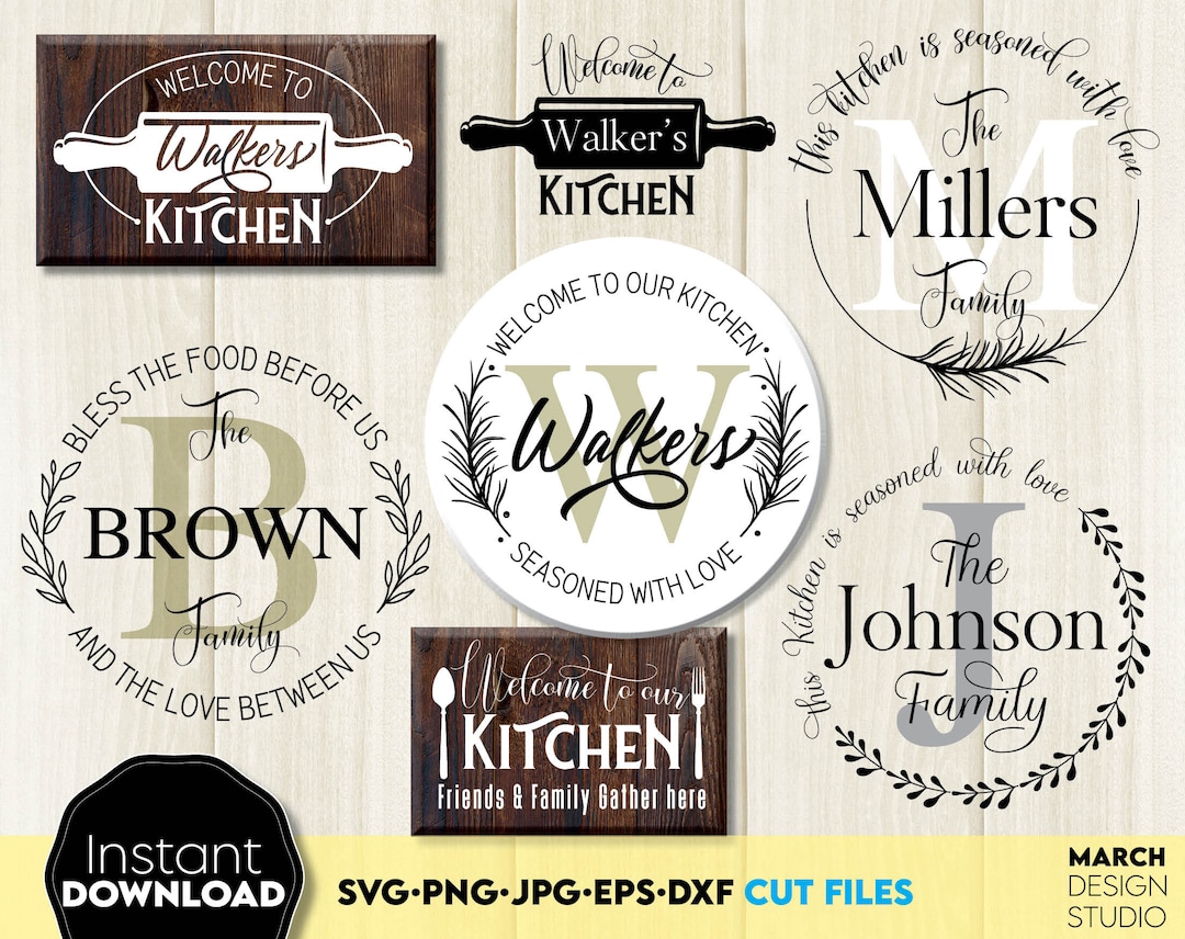 Kitchen Monogram Bundle SVG | Split Monogram SVG | Split Kitchen ...