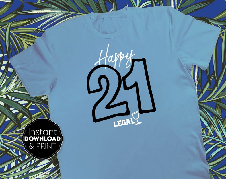 21st Birthday SVG: Cheers to 21 Years, Cricut File, Digital Download - Etsy
