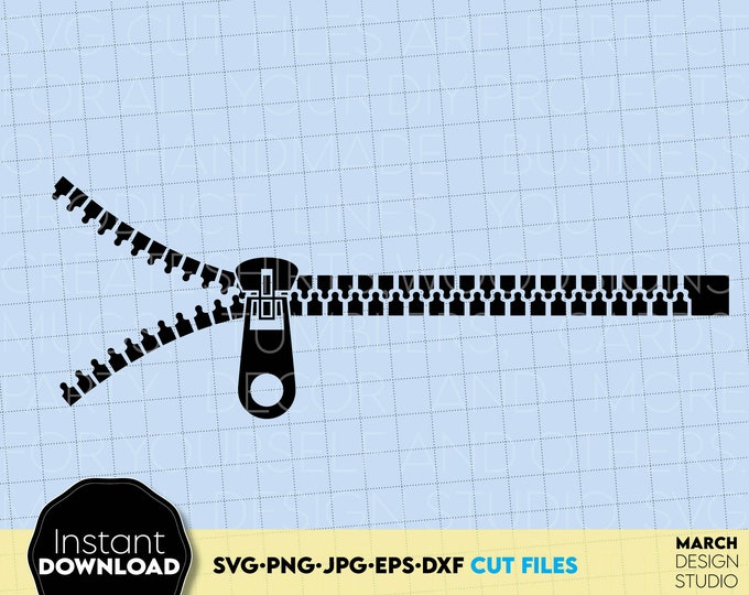 Zipper Svg Bundle, X10 Different Zips in 3 Sizes & Colours Plus X10 Zip ...